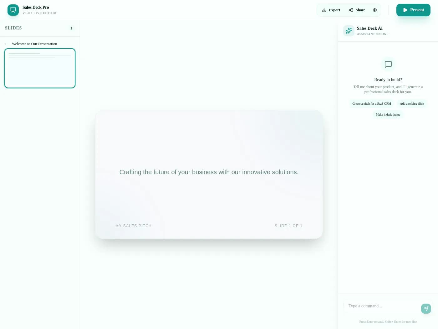 Sales Deck Pro