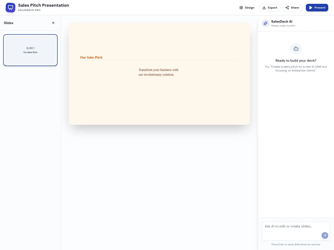 Sales Deck Pro