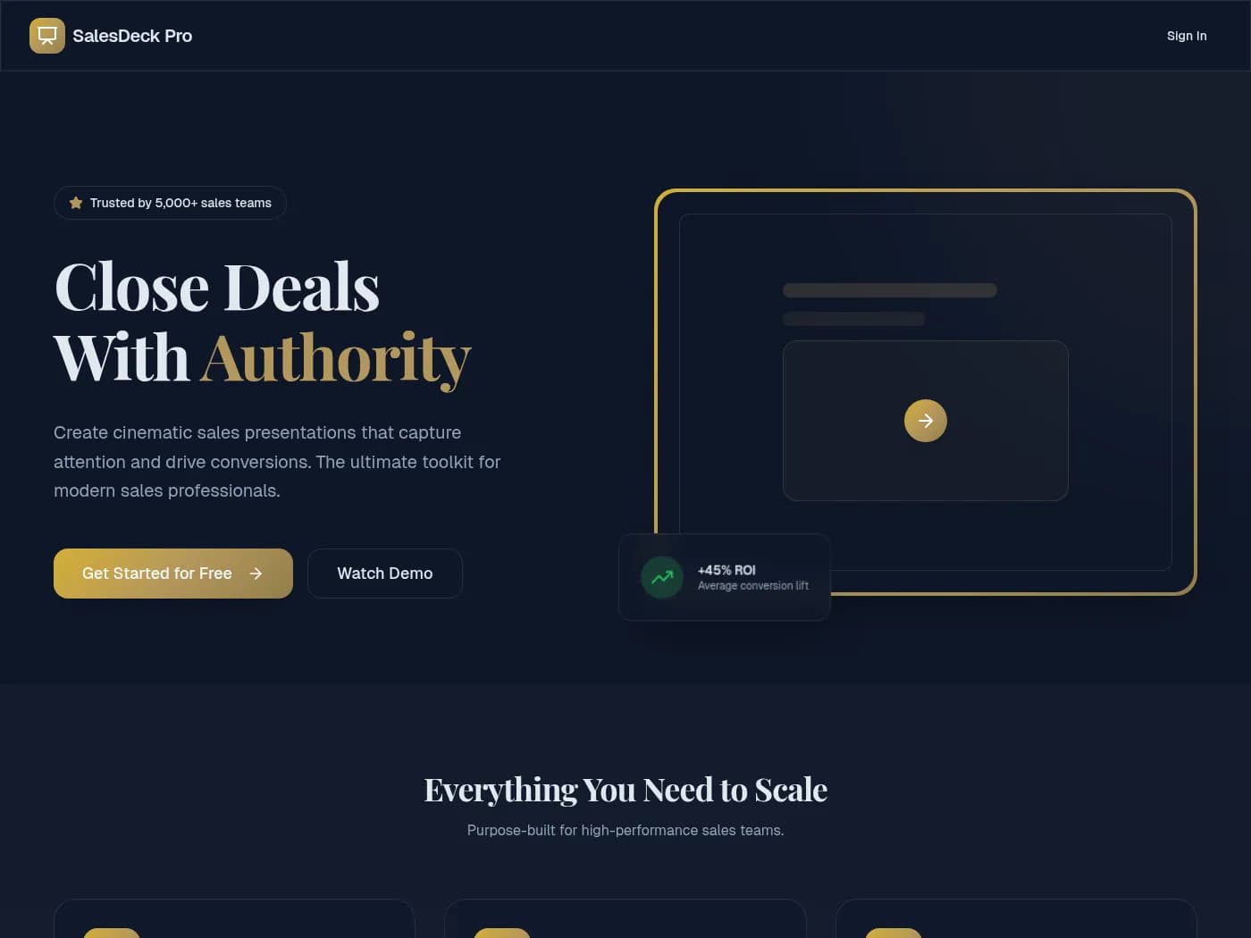Sales Deck Pro