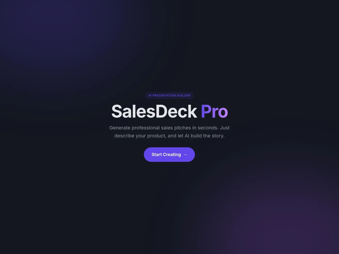 Sales Deck Pro