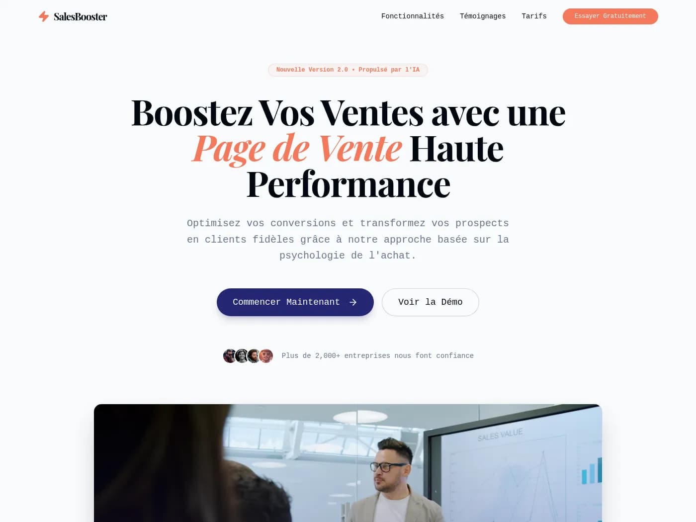 Sales Booster Page