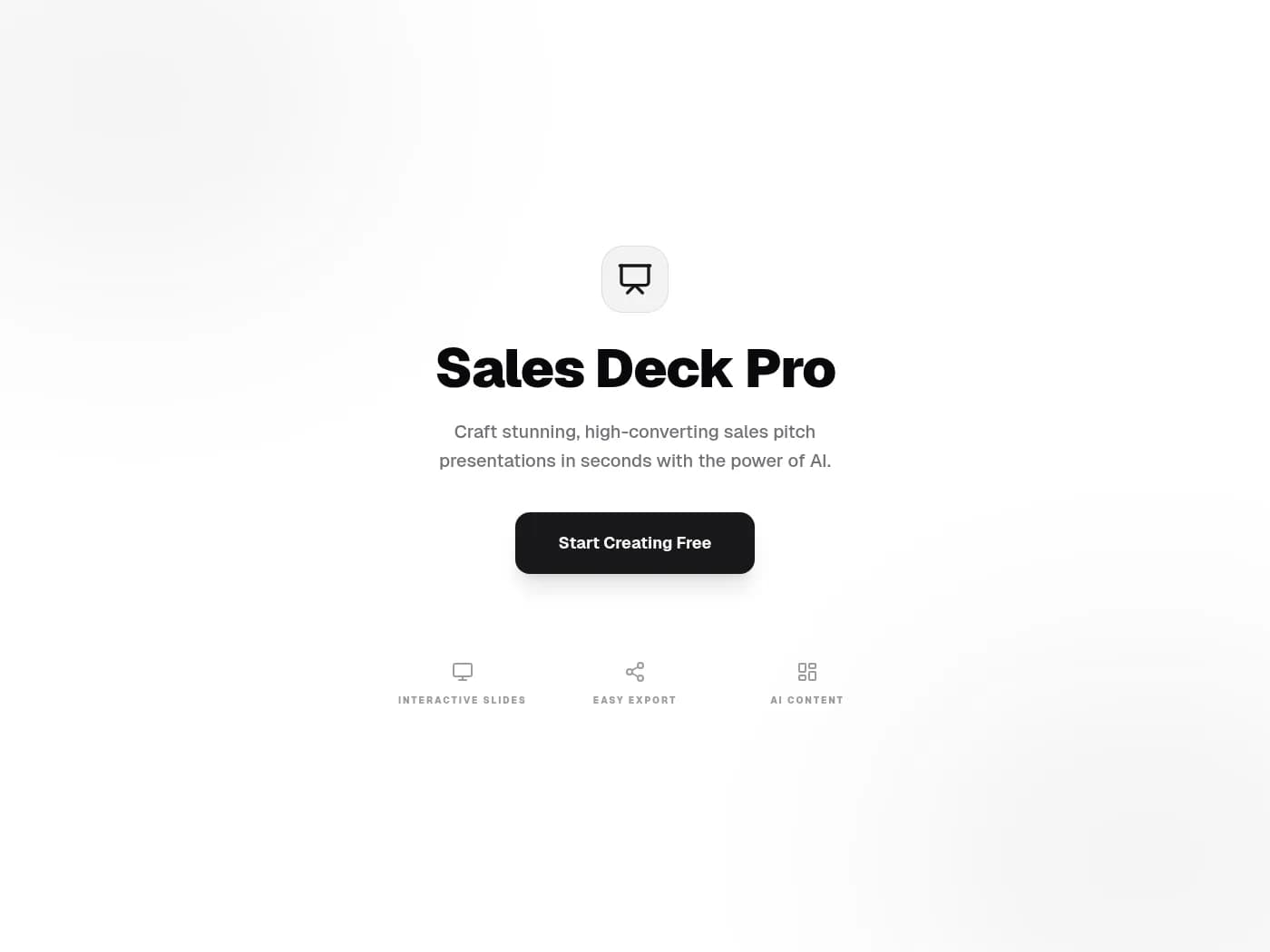 Sales Deck Pro