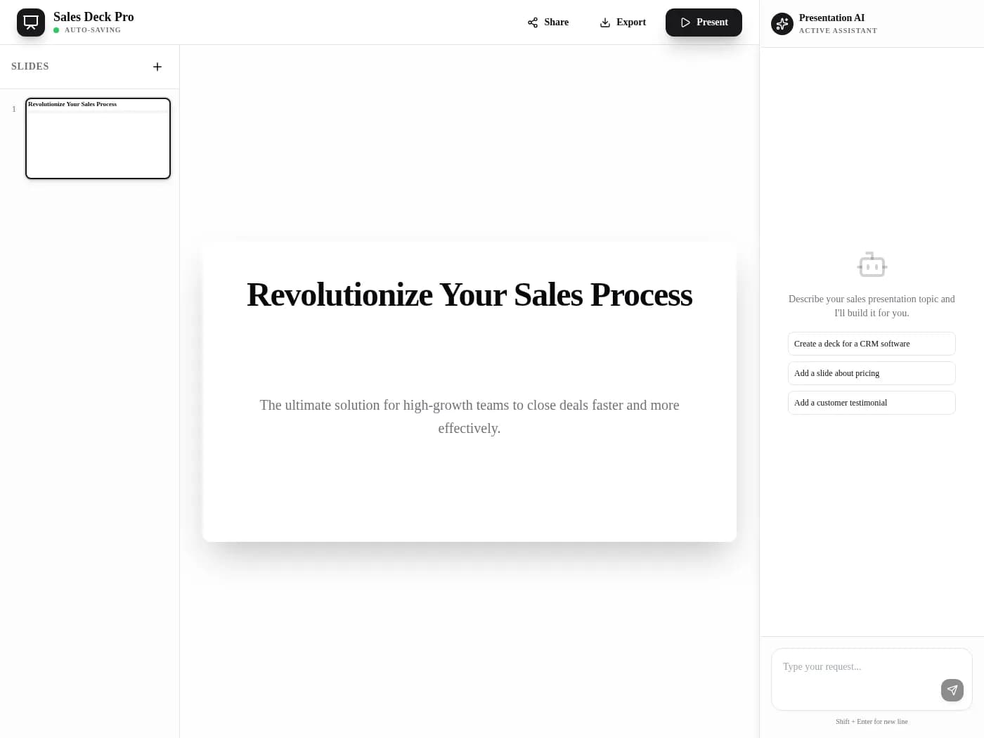 Sales Deck Pro