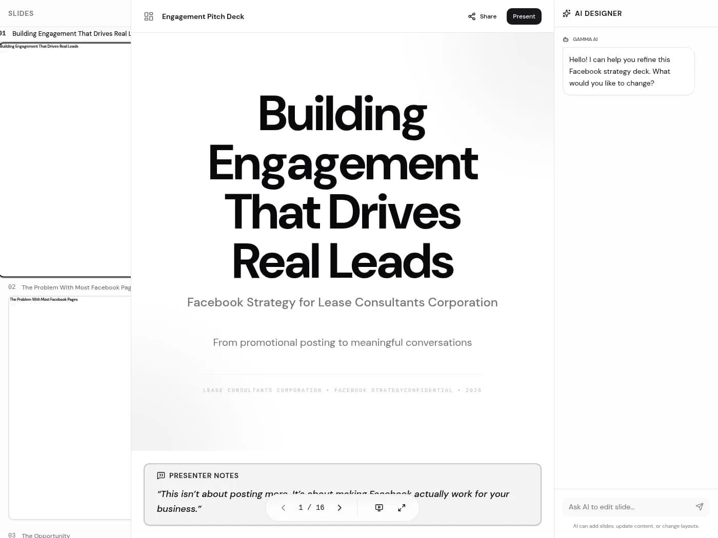 Engagement Pitch Deck