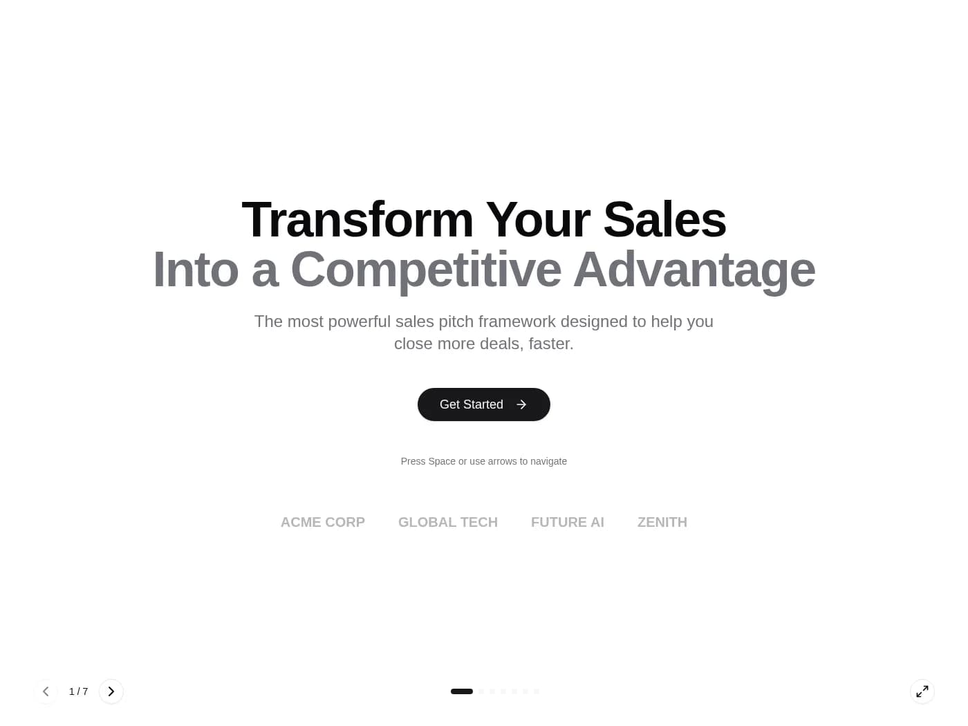 Sales Pitch Deck Pro