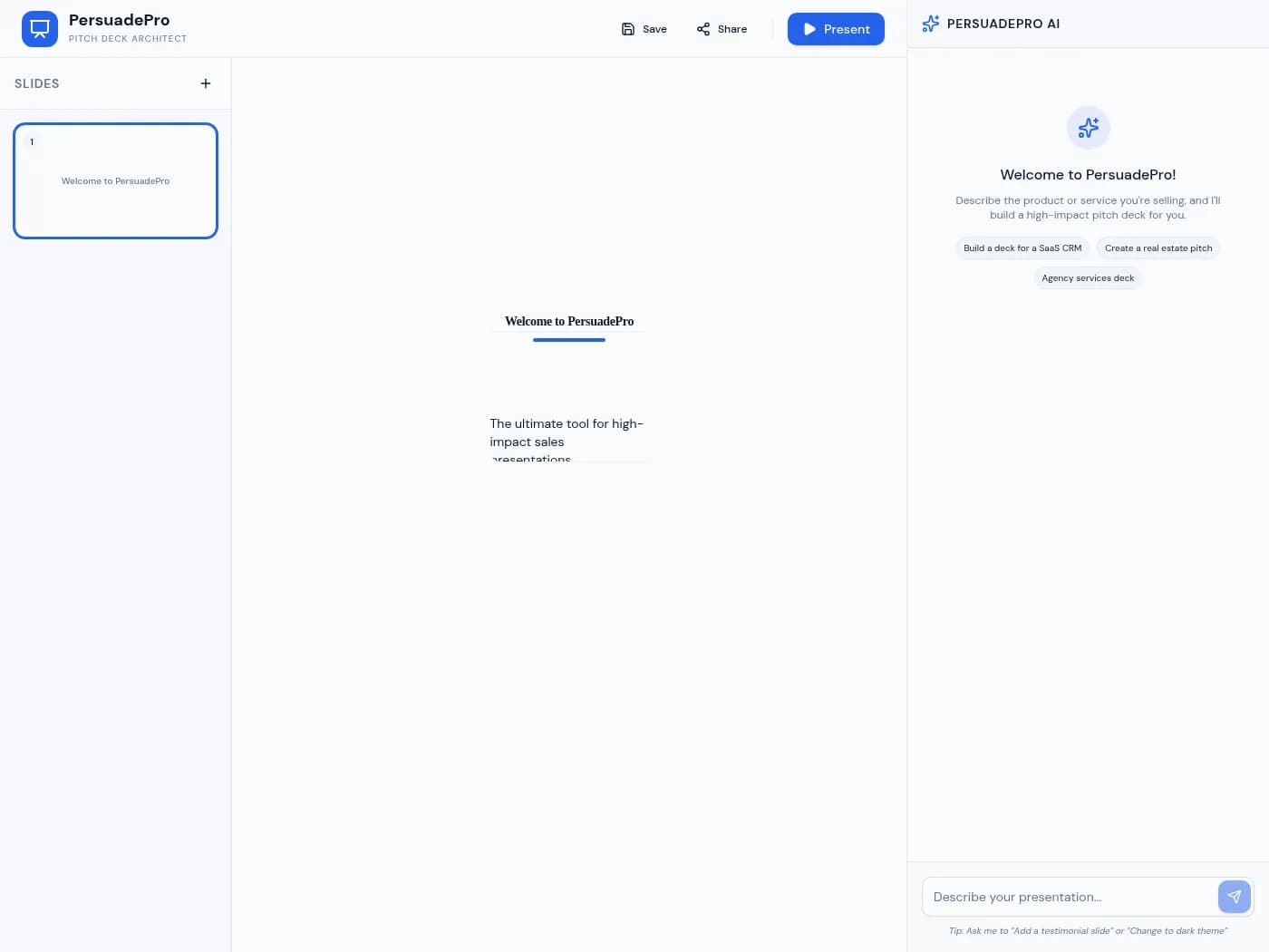 PersuadePro Pitch Deck