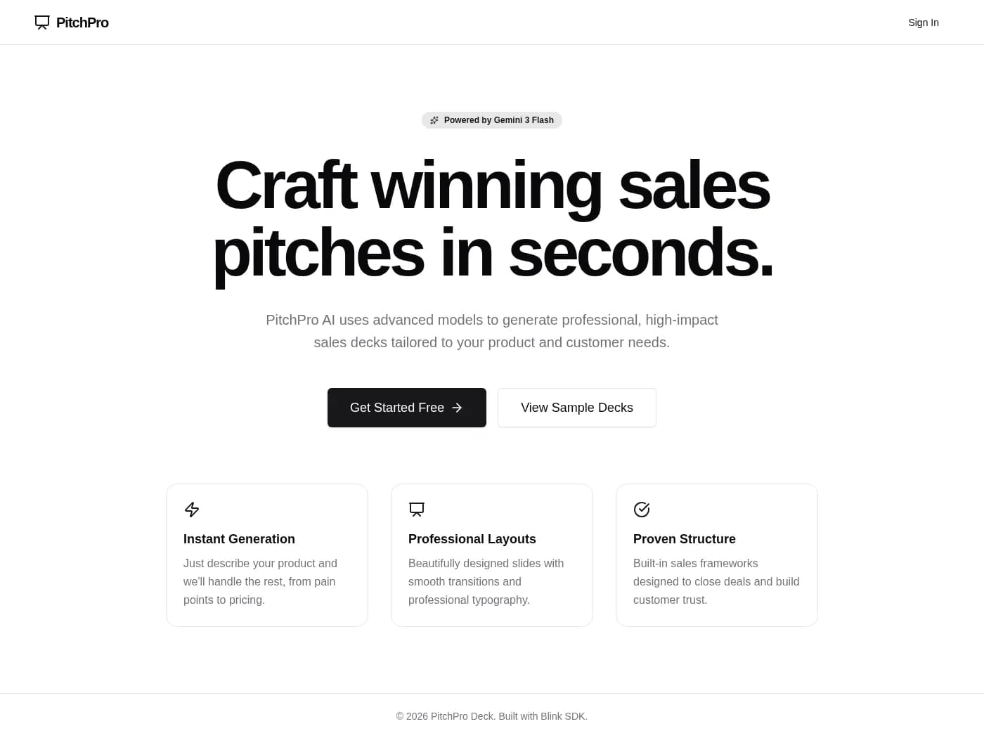 PitchPro Deck