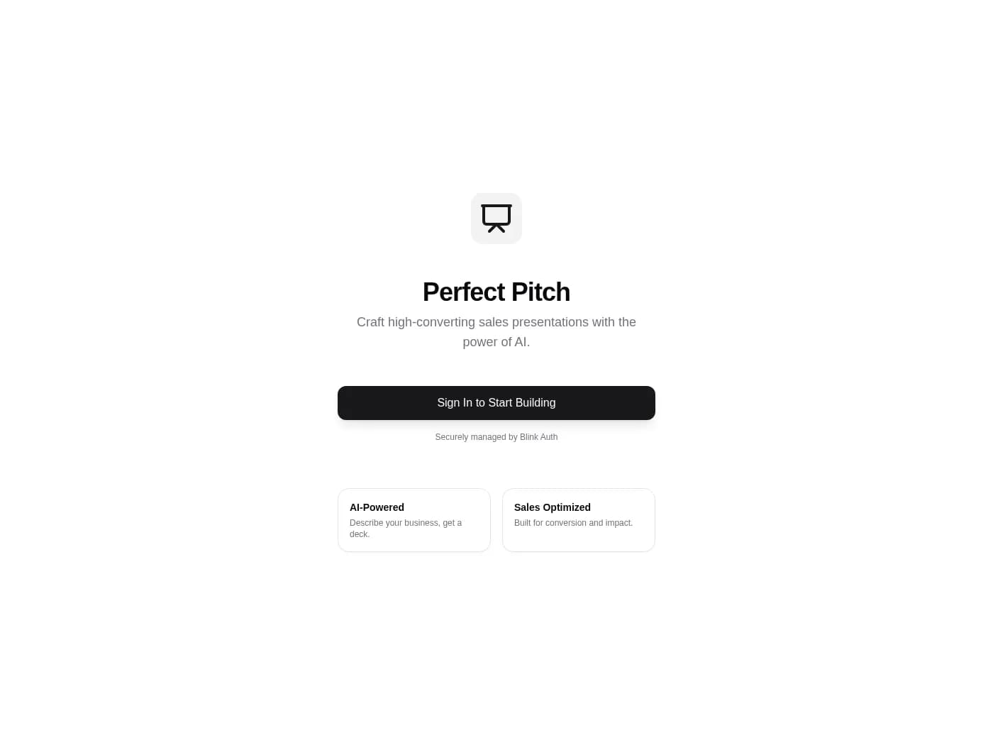 Perfect Pitch Deck