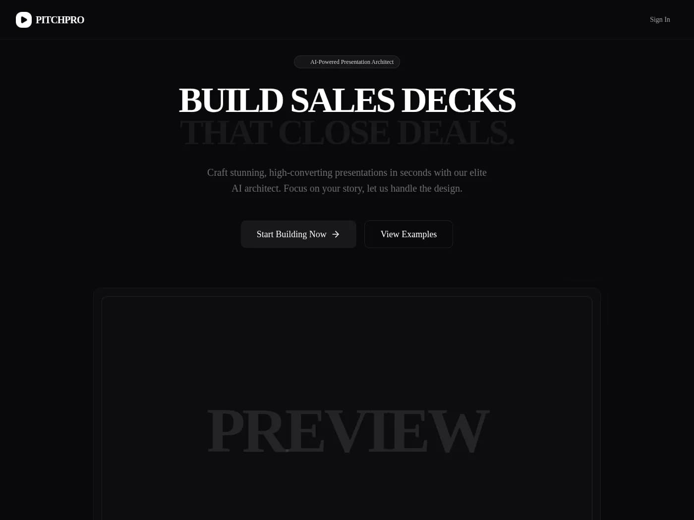 Sales Pitch Deck Pro