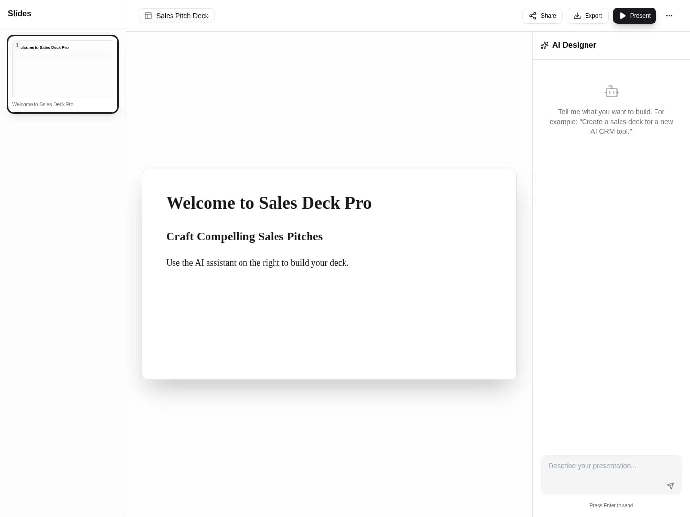 Sales Deck Pro
