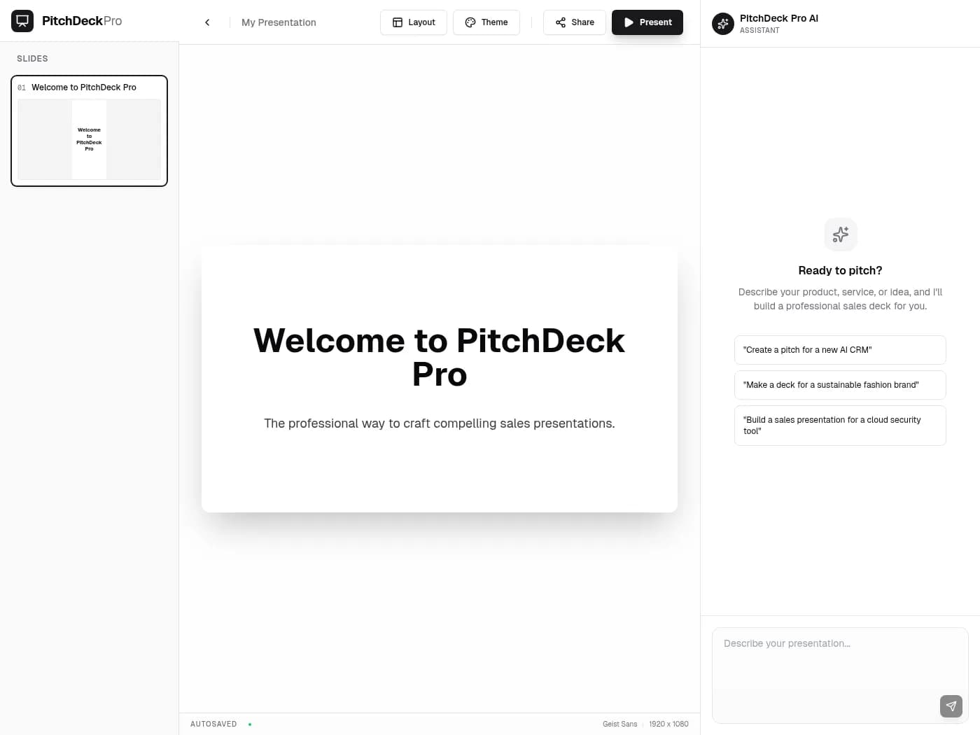 PitchDeck Pro
