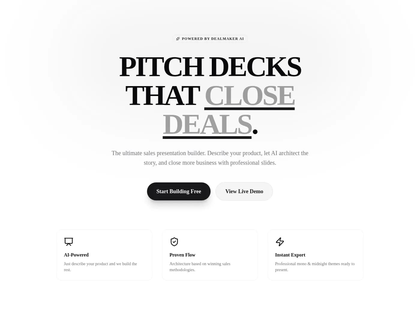DealMaker Pitch Deck