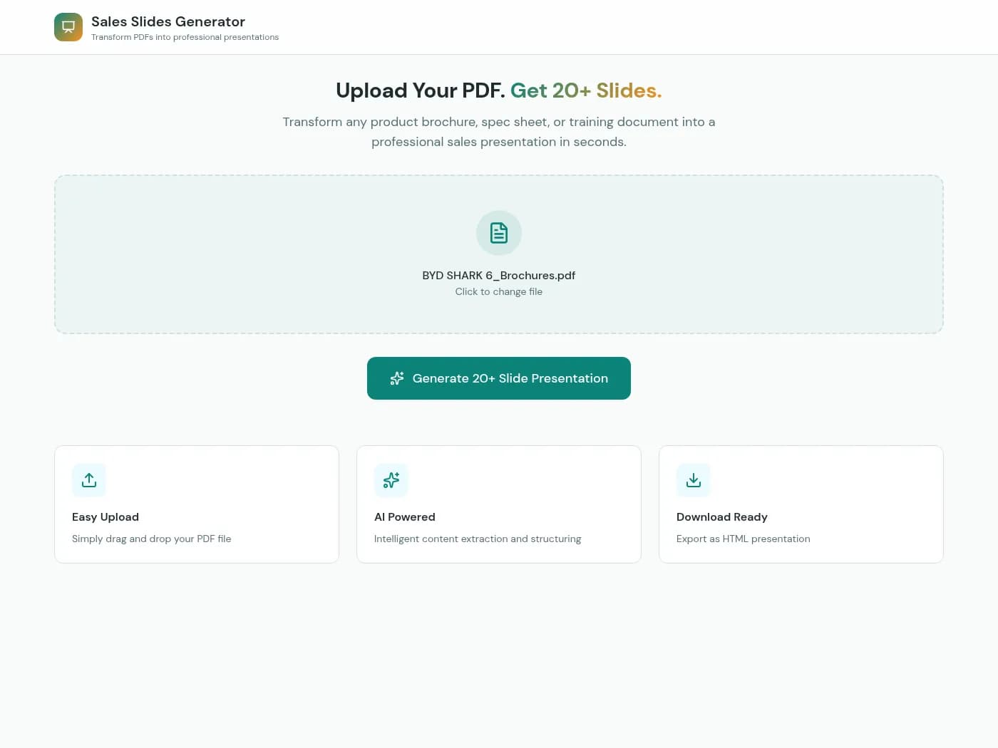 Sales Slides Generator