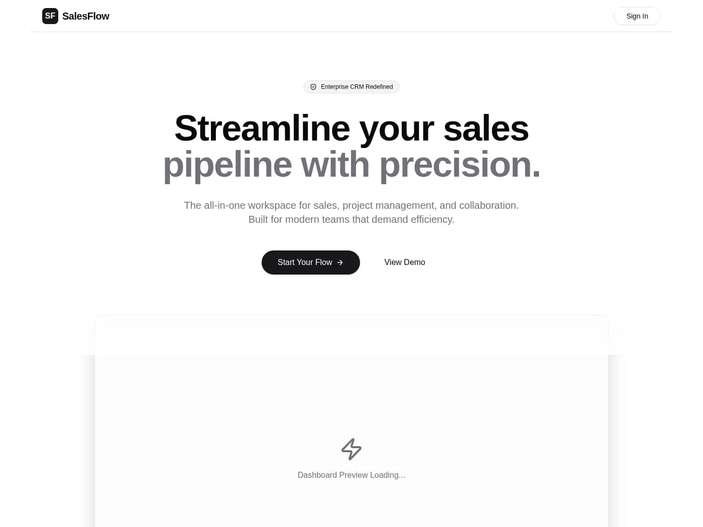 SalesFlow CRM Suite