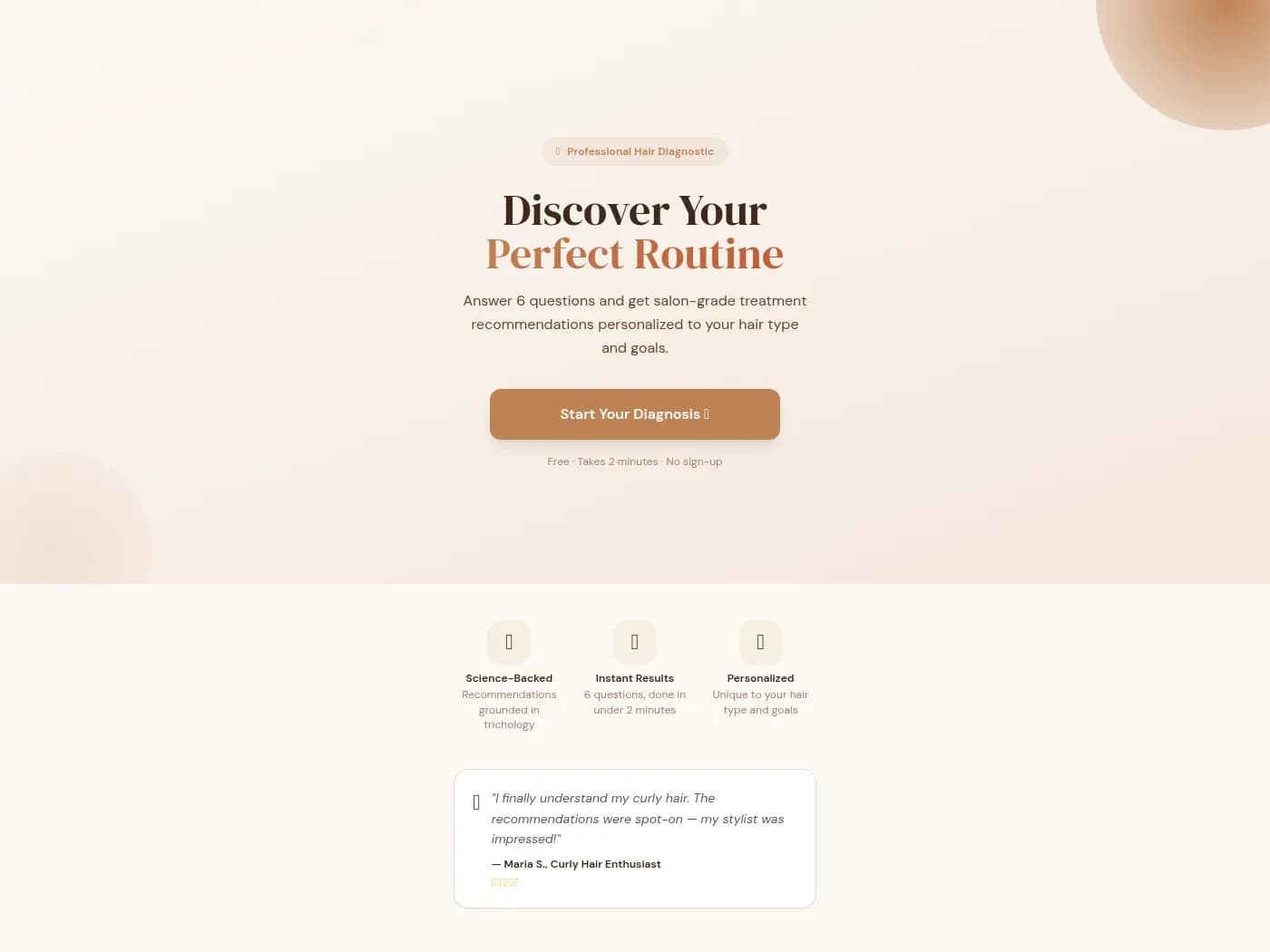 Salon Hair Analyzer