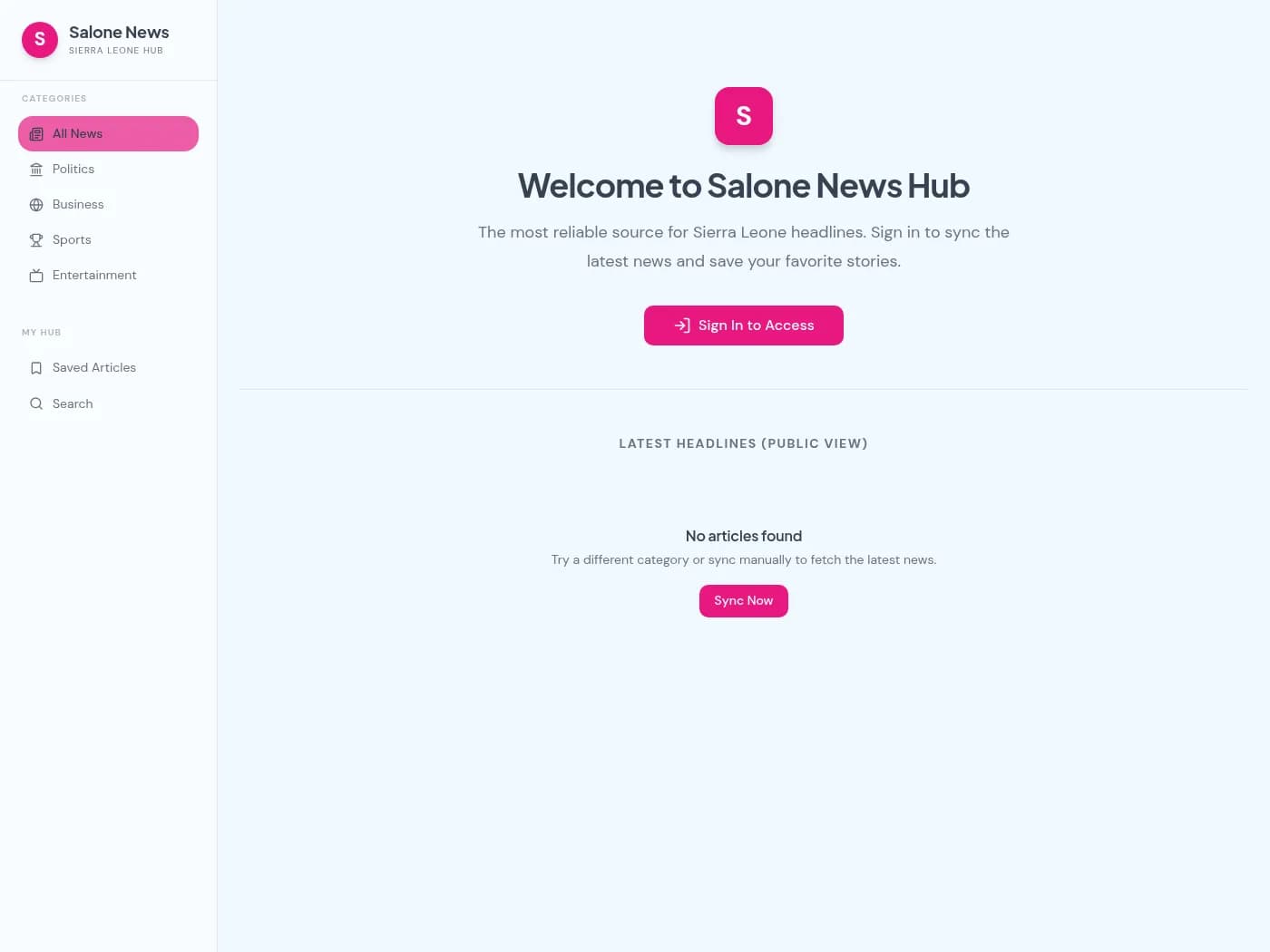 Salone News Hub
