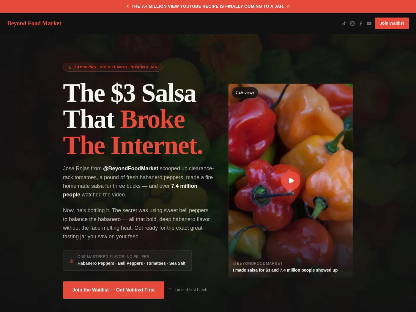 Salsa Launch Signup Page