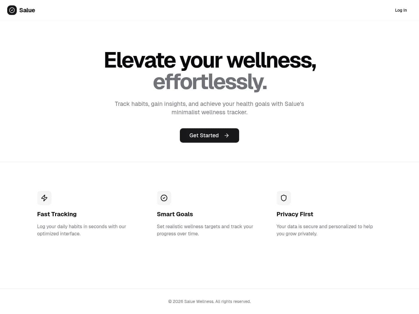 Salue Wellness Tracker