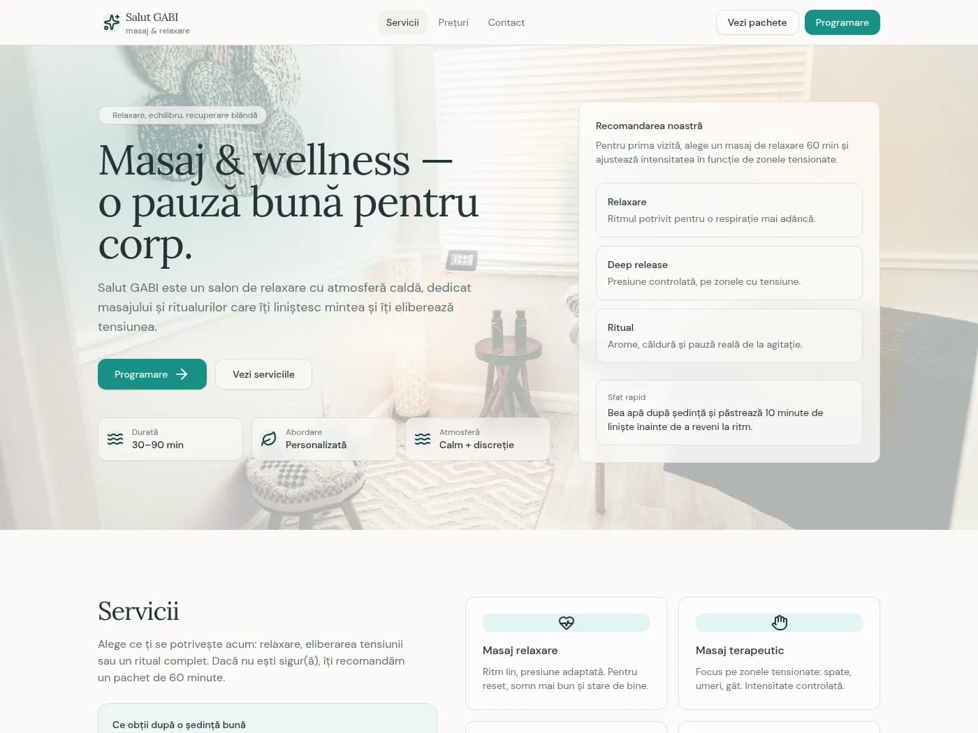 Salut GABI Spa Site