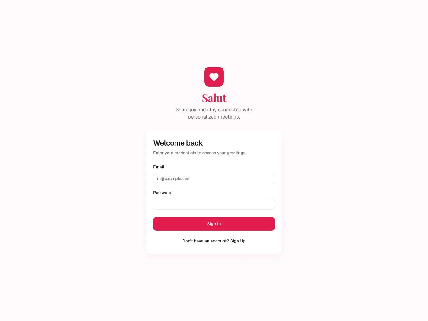 Salut Greeting App