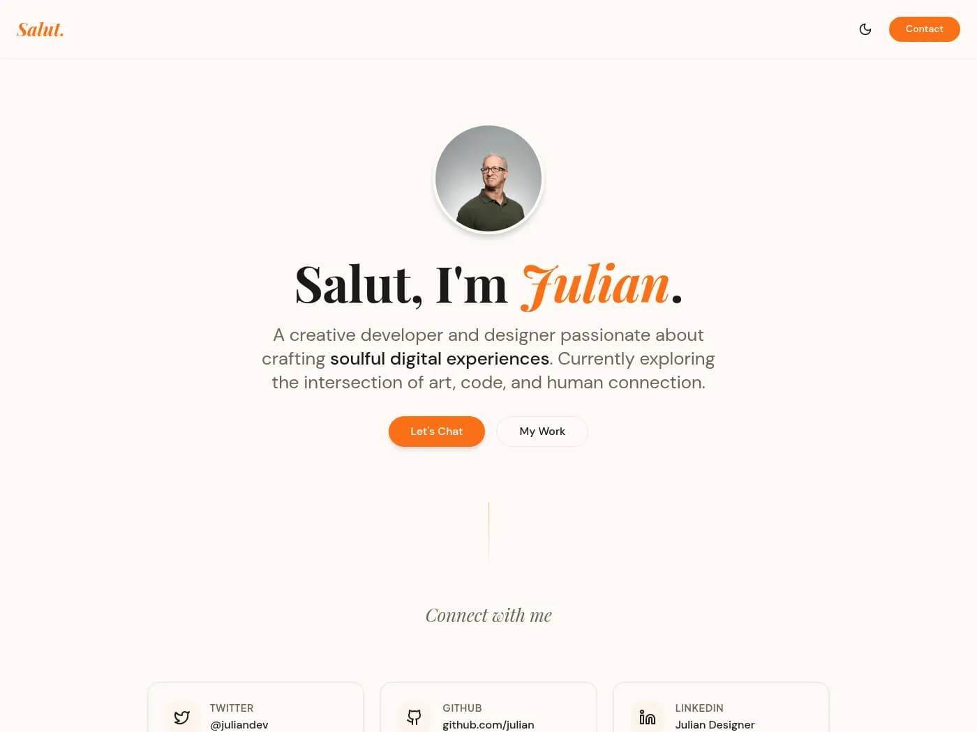 Salut Welcome Page