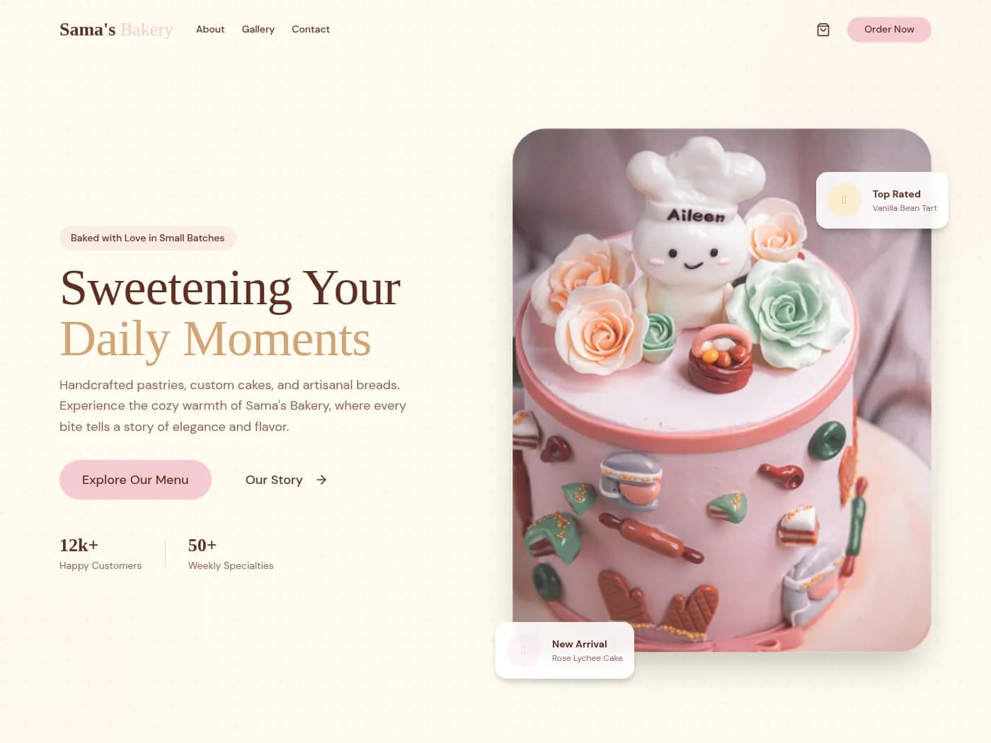 Sama's Bakery Portfolio