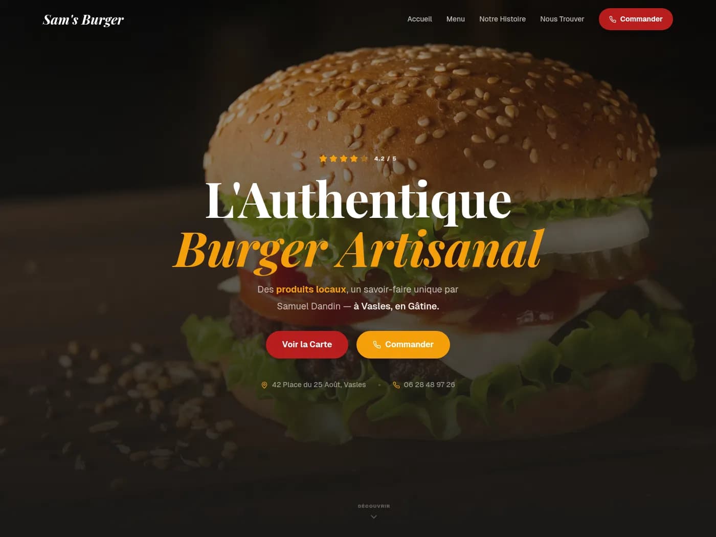 Sam's Burger Showcase
