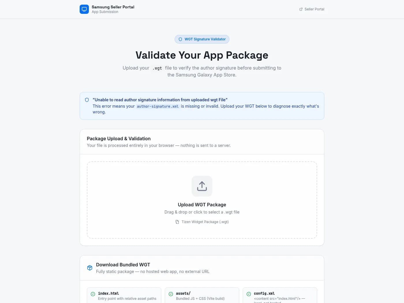 Samsung Seller App Portal