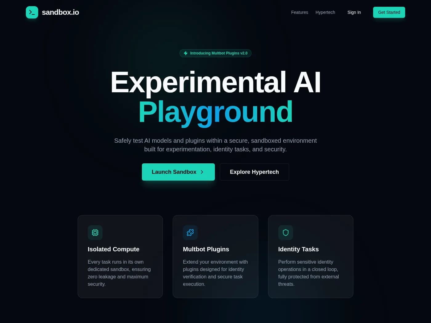 Sandbox.io AI Playground
