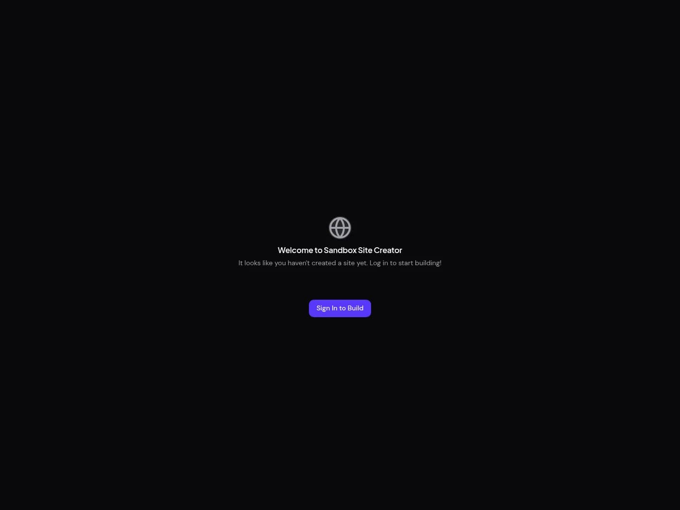 Sandbox Site Creator