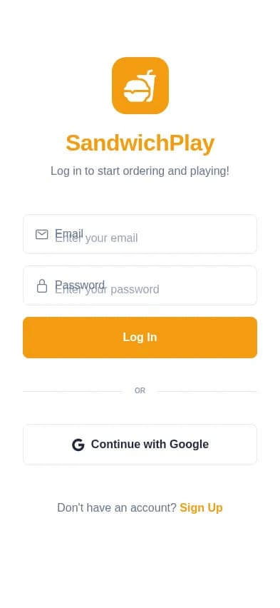 SandwichPlay Delivery App