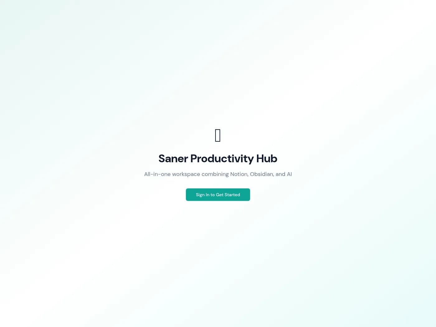 Saner Productivity Hub
