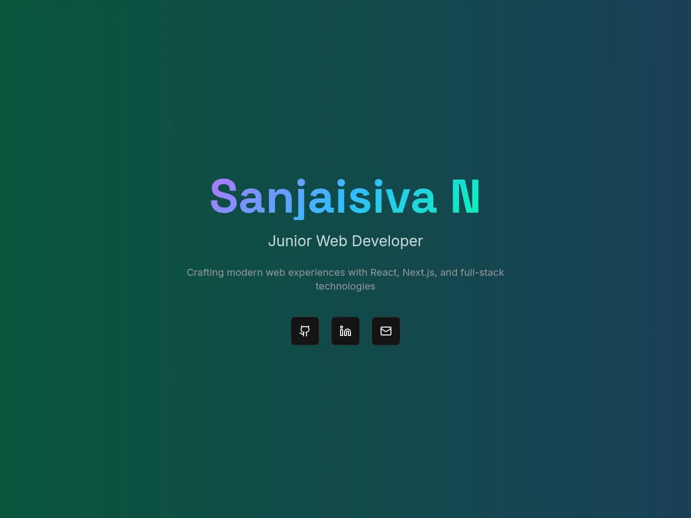 Sanjaisiva Portfolio Site