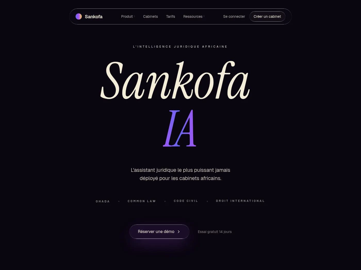 Sankofa IA Editorial Landing