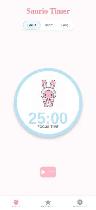 Sanrio Pomodoro Timer