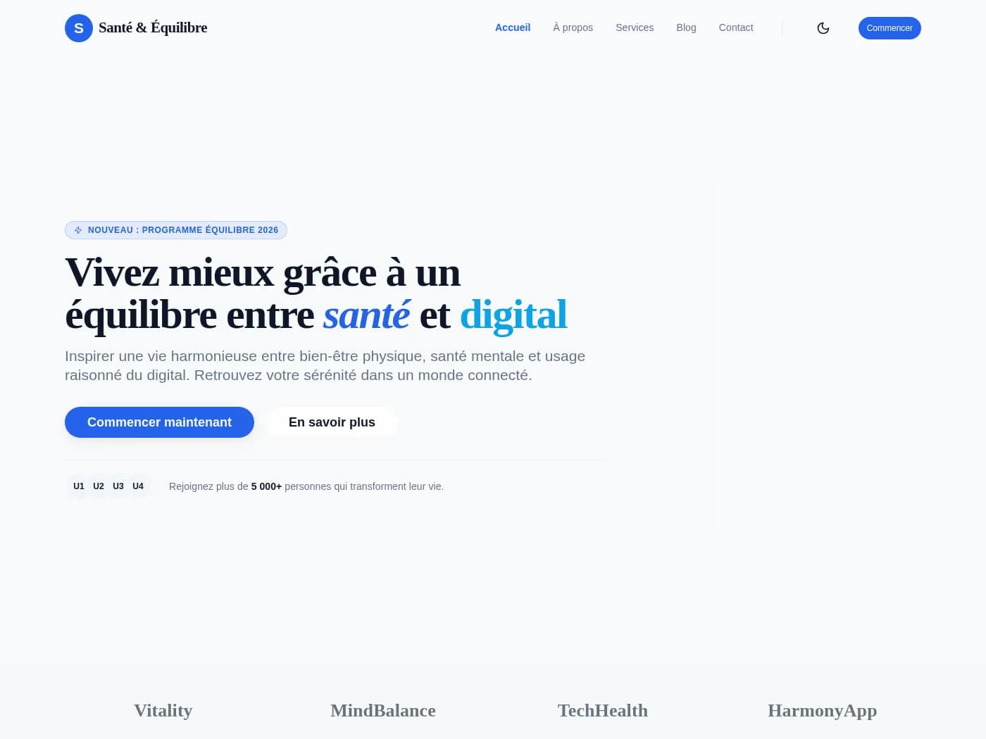 Santé & Équilibre Web