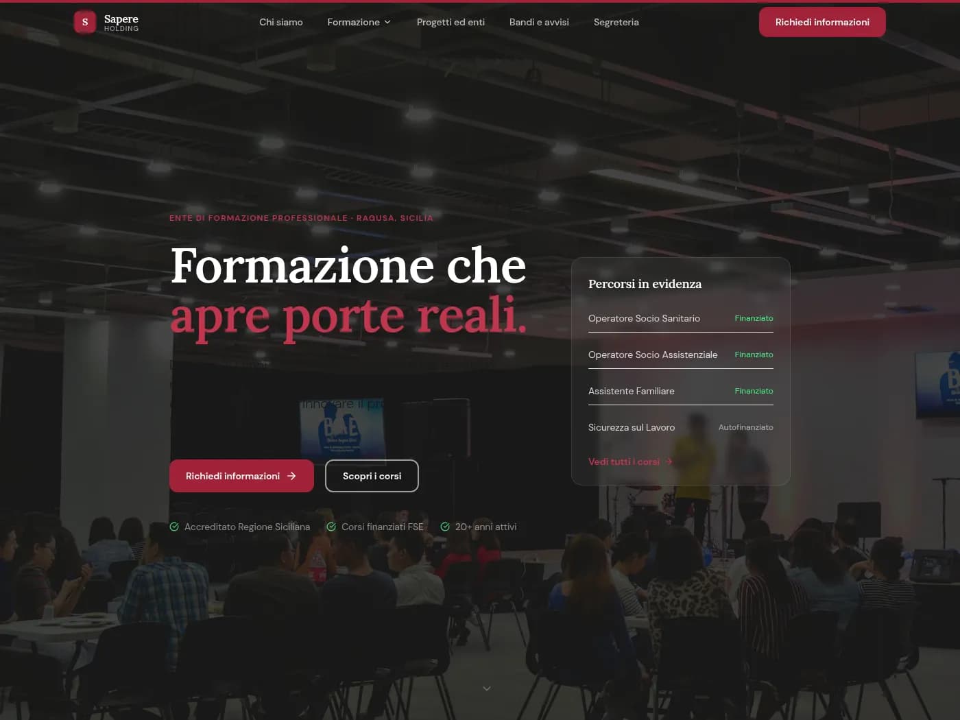 Sapere Holding Web Redesign