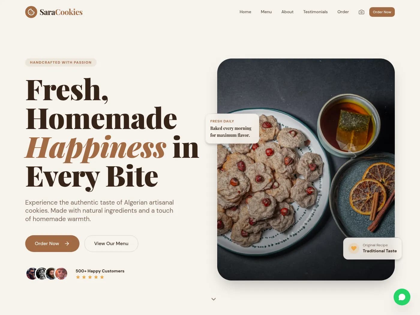 Sara Cookies Website