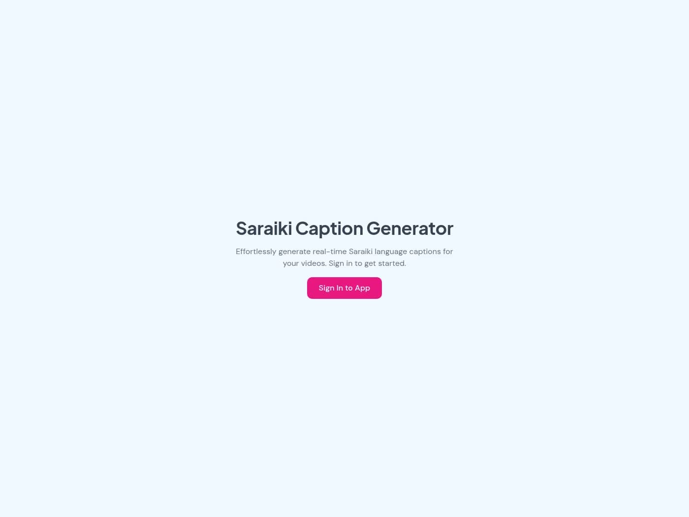 Saraiki Caption Generator