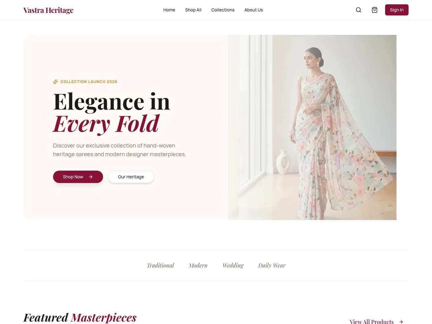 Saree Storefront
