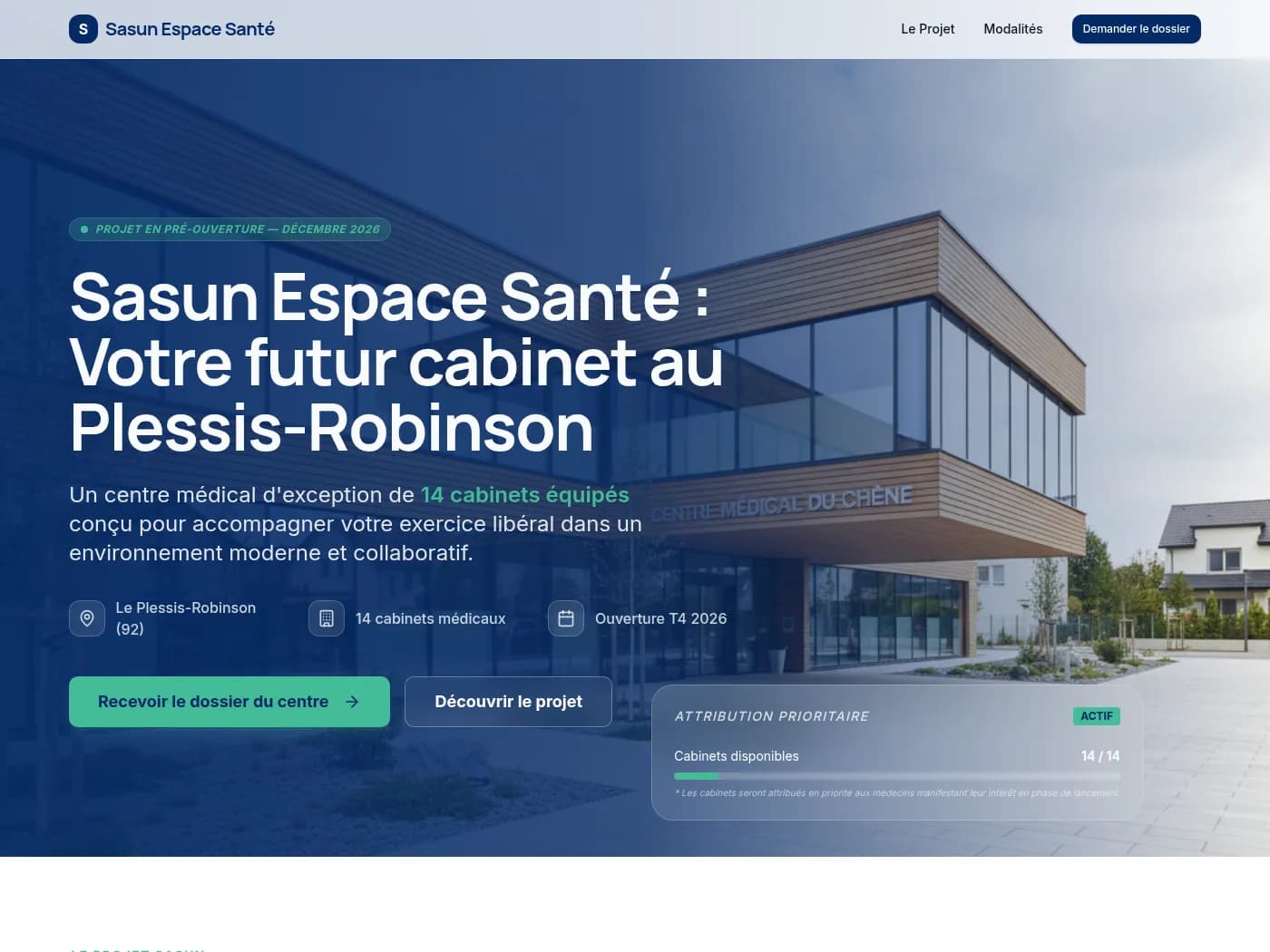 Sasun Health Center Landing