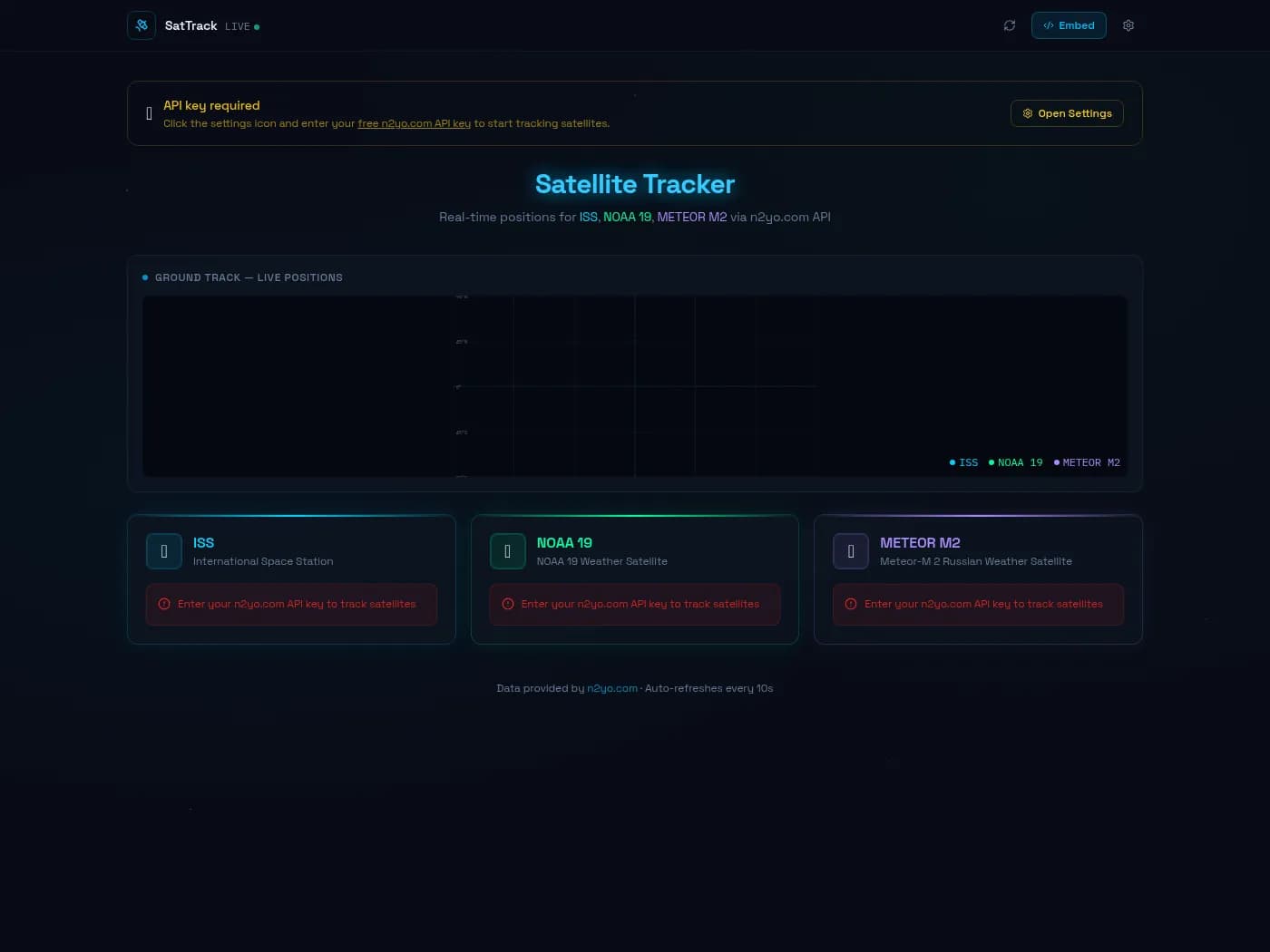 Satellite Tracker Widget
