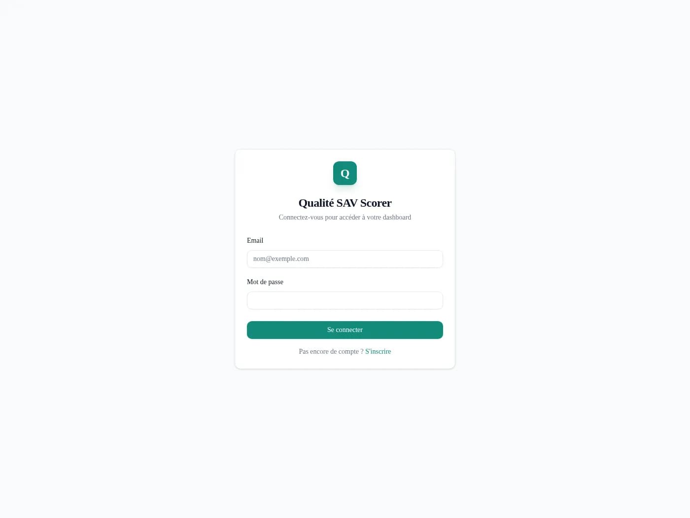 Qualité SAV Call Scorer