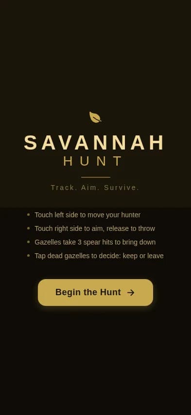 Savannah Hunt Simulator