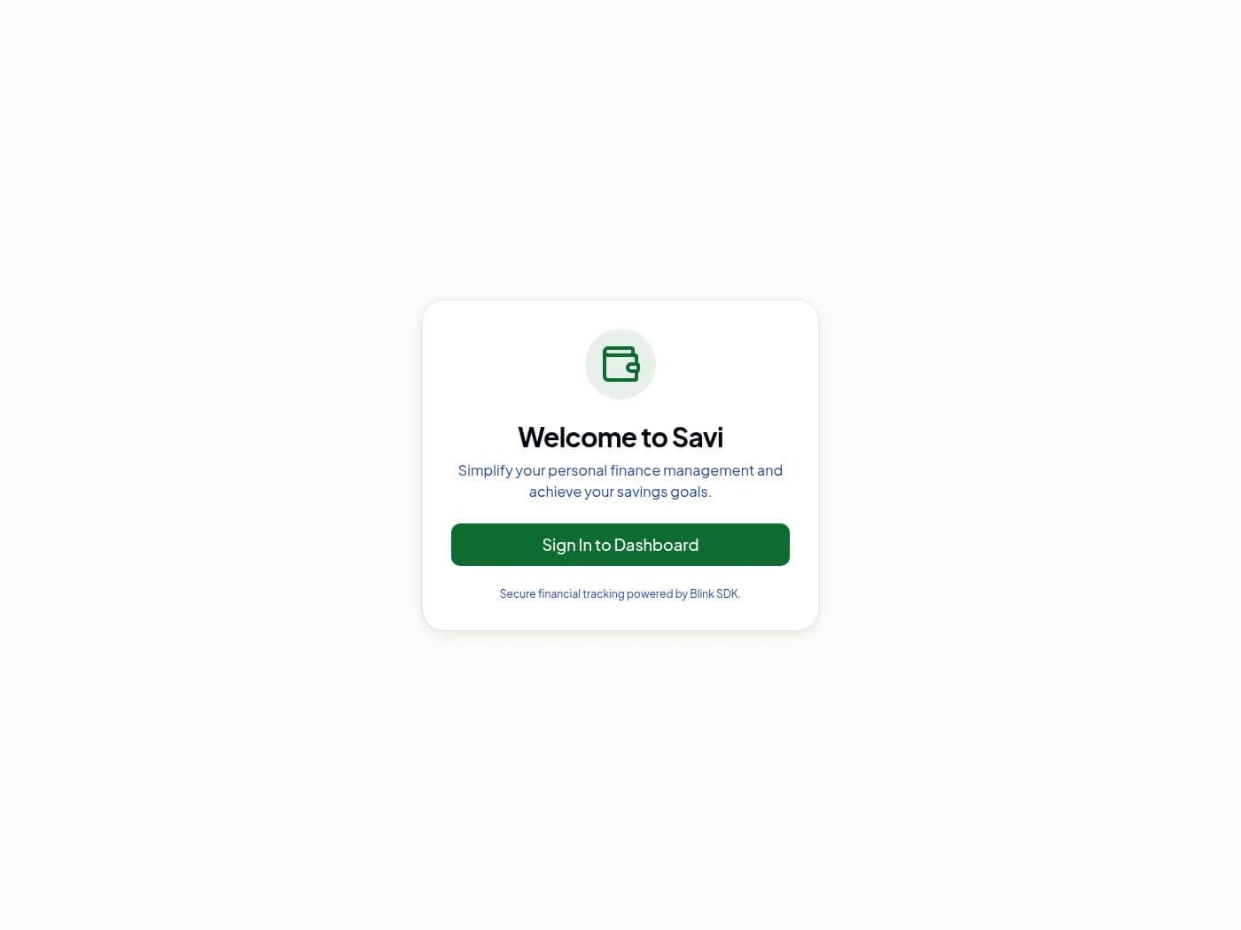 Savi Budget Tracker
