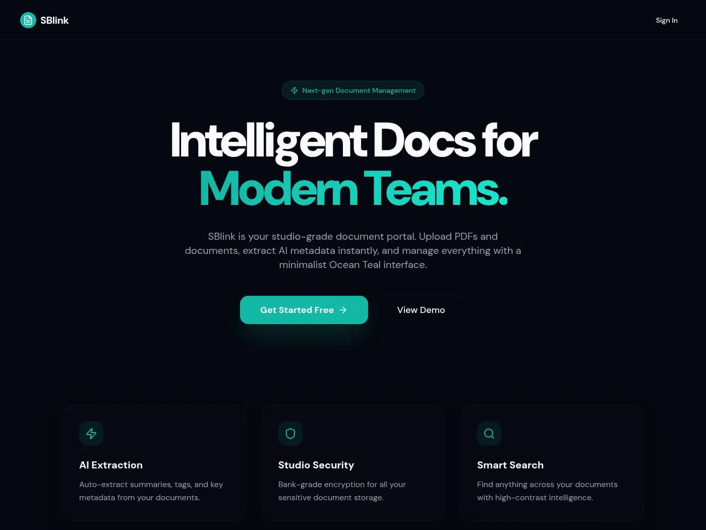 SBlink Docs Portal