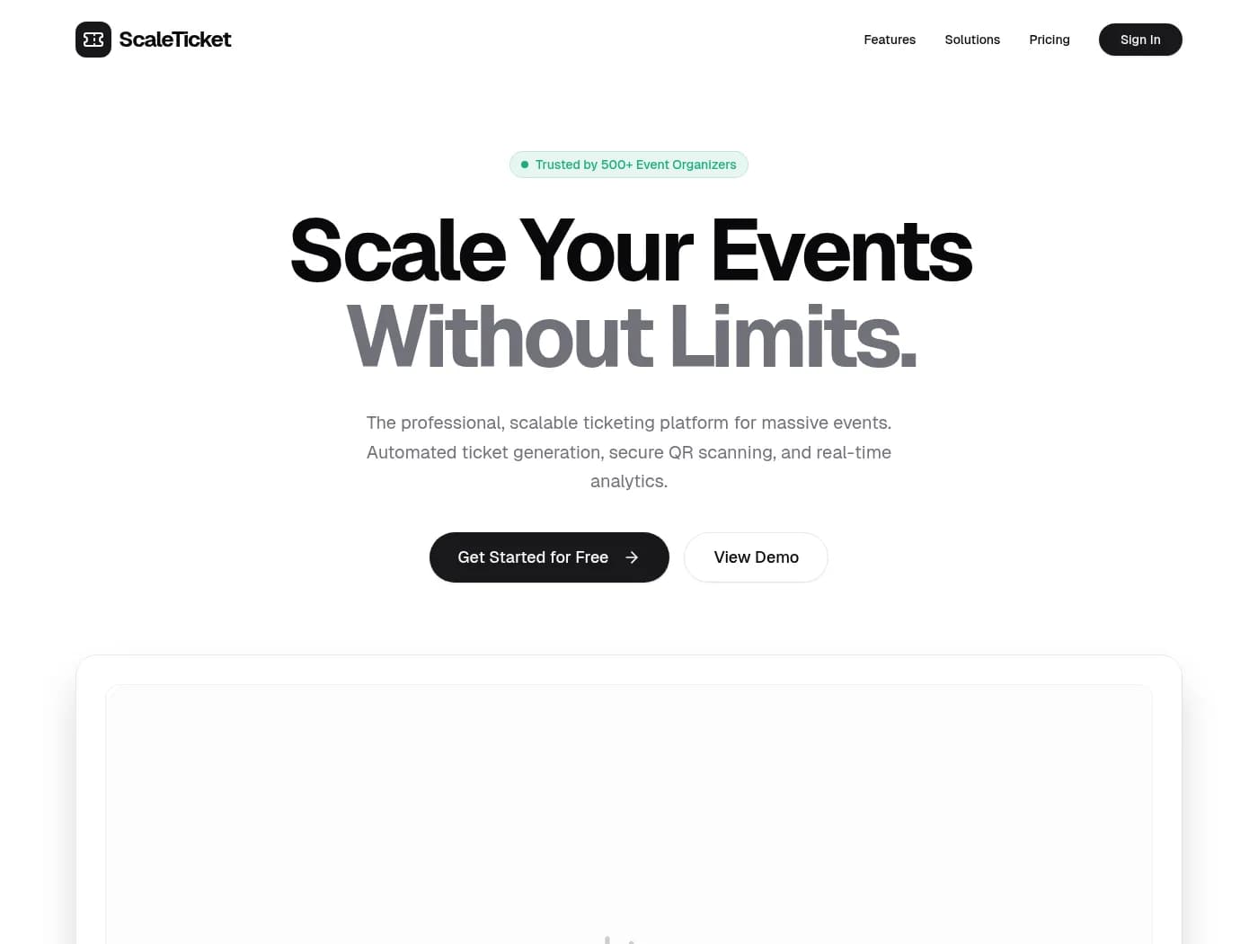 ScaleTicket Platform