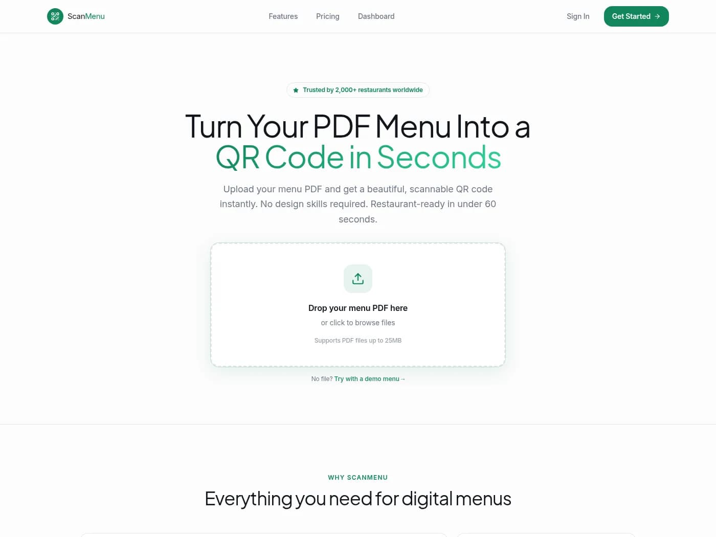 ScanMenu QR Platform