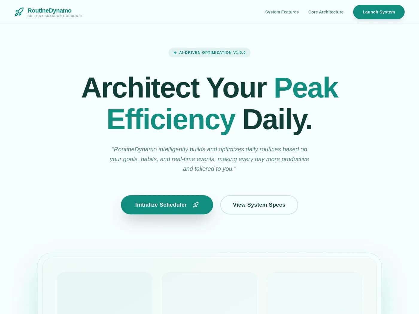 RoutineDynamo Scheduler