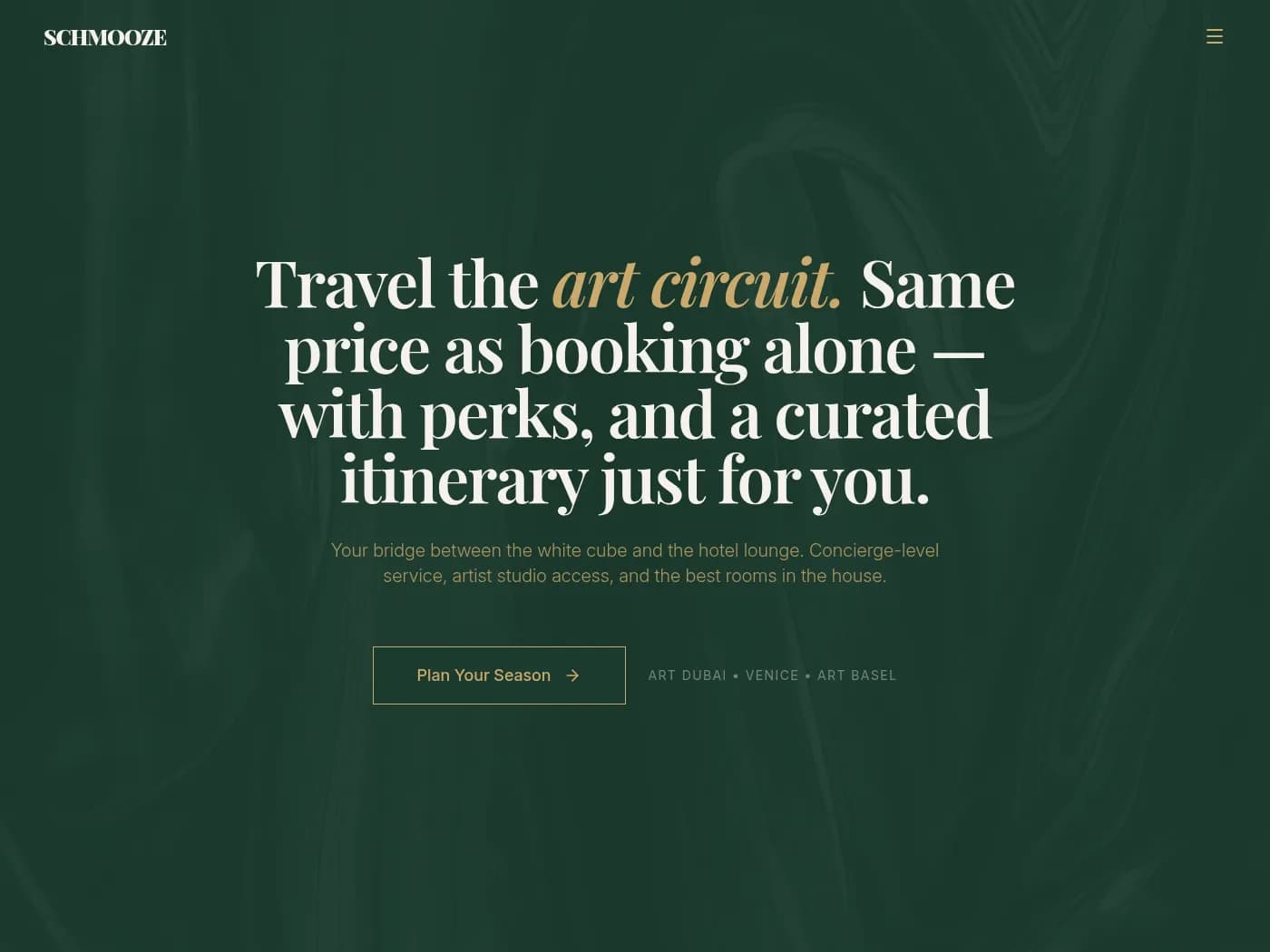 Schmooze Art Travel Site